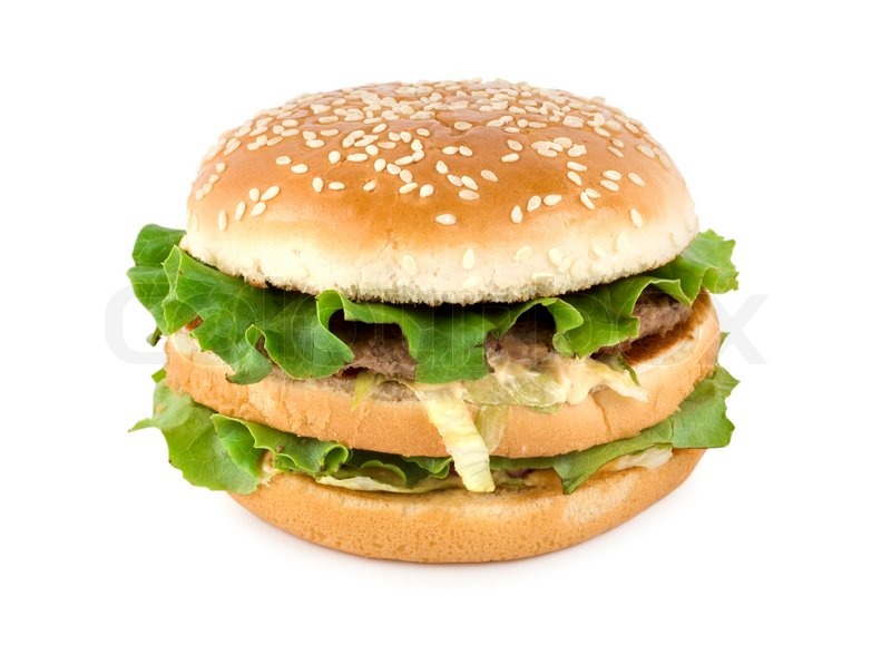 Hamburger isolated on white background | Stock image | Colourbox