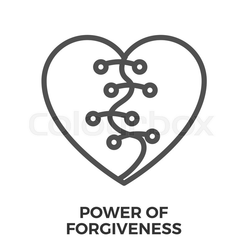 Power of Forgiveness Thin Line Vector ... | Stock vector | Colourbox