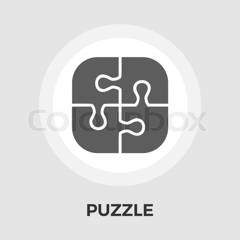 Puzzle icon vector. Flat icon isolated ... | Stock vector | Colourbox