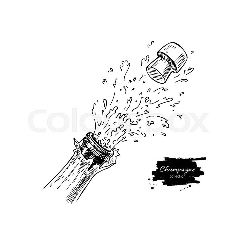 Pictures Of Champagne Bottle Exploding Clipart