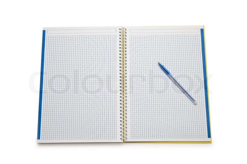 Open binder isolated on the white ... | Stock image | Colourbox