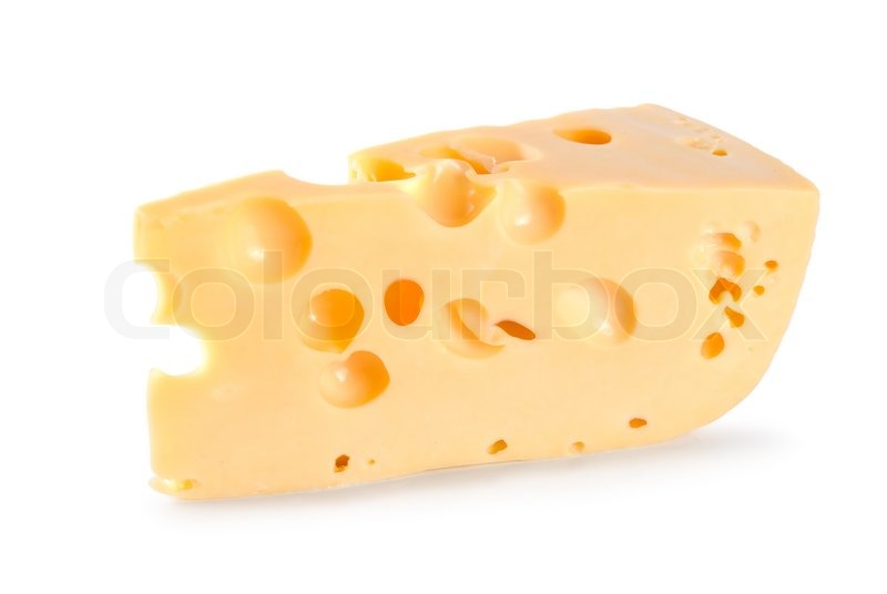 Fresh Dutch cheese isolated on white ... | Stock image | Colourbox