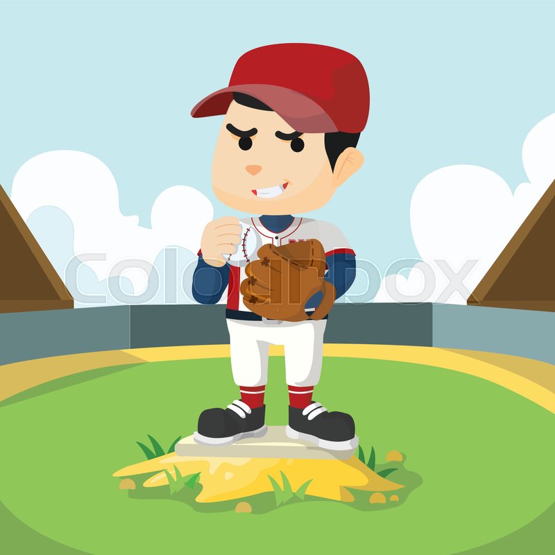 Pitcher baseball illustration | Stock vector | Colourbox