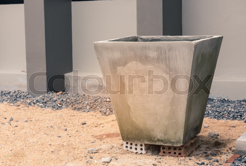 Empty big flower pot for outdoor ... | Stock image | Colourbox