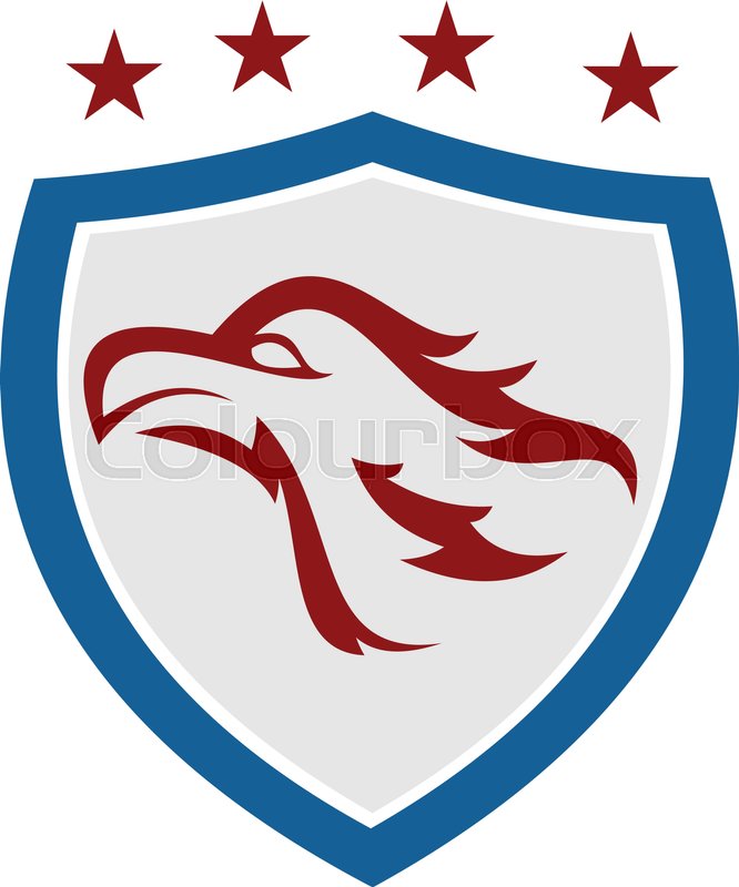 Eagle on shield | Stock vector | Colourbox