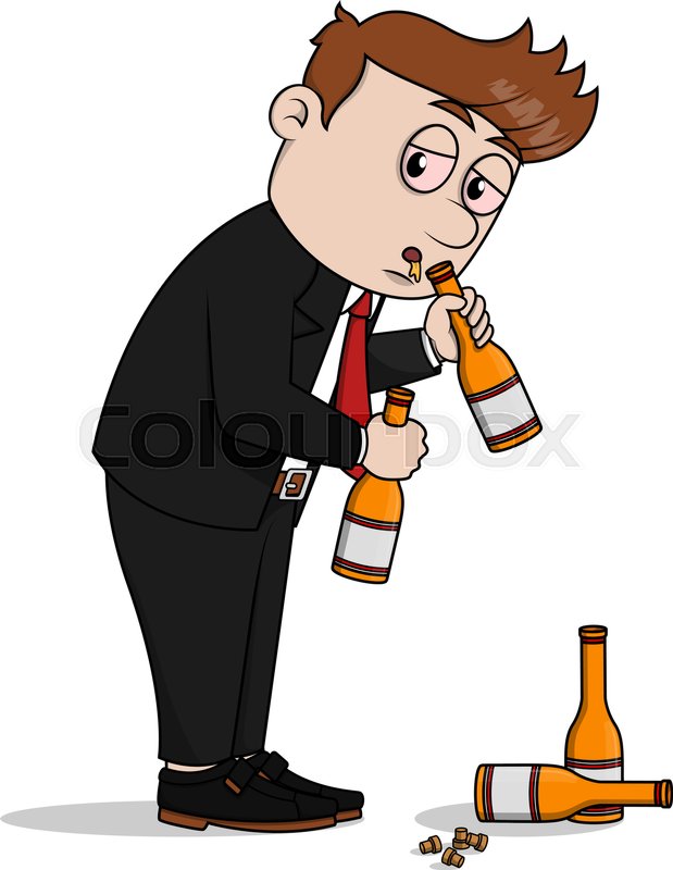 Drunk Business man | Stock vector | Colourbox