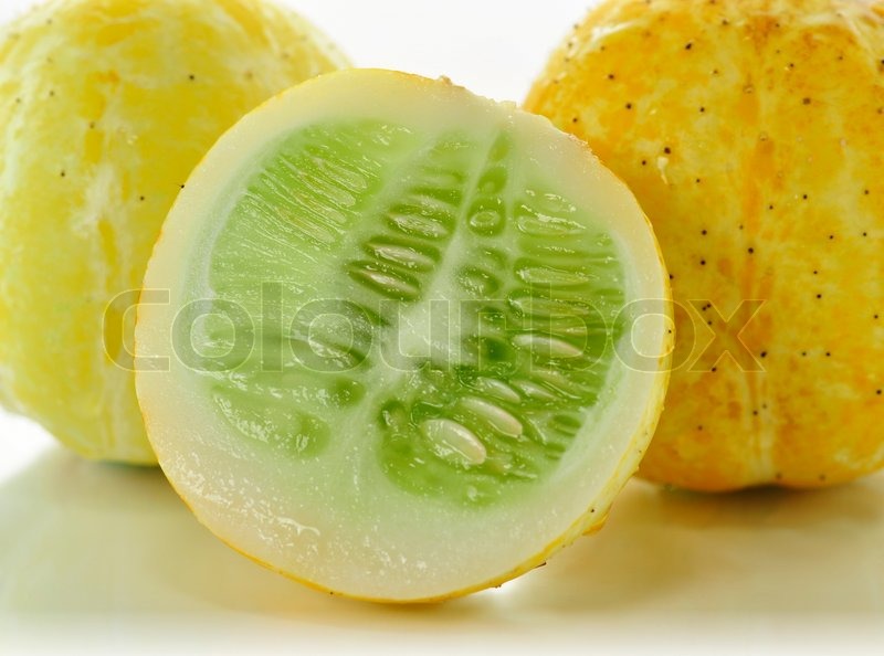 Yellow cucumbers , close up | Stock image | Colourbox