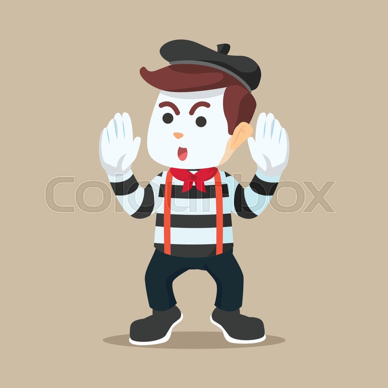 Pantomime guy illustration character | Stock vector | Colourbox