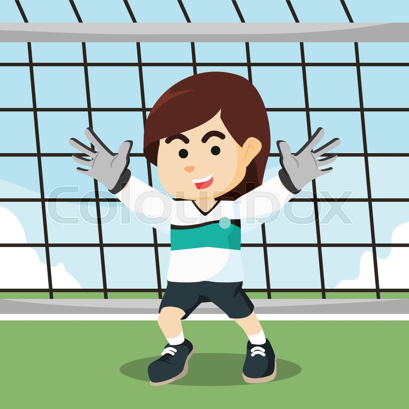 Female soccer goal keeper | Stock vector | Colourbox