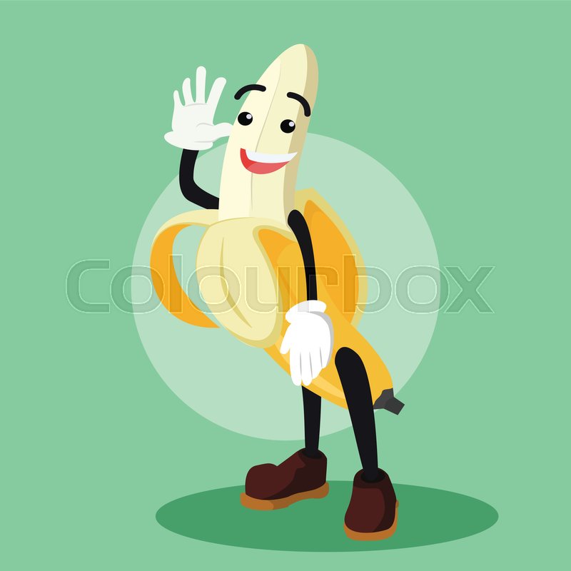 Banana man colorful illustration ... | Stock vector | Colourbox
