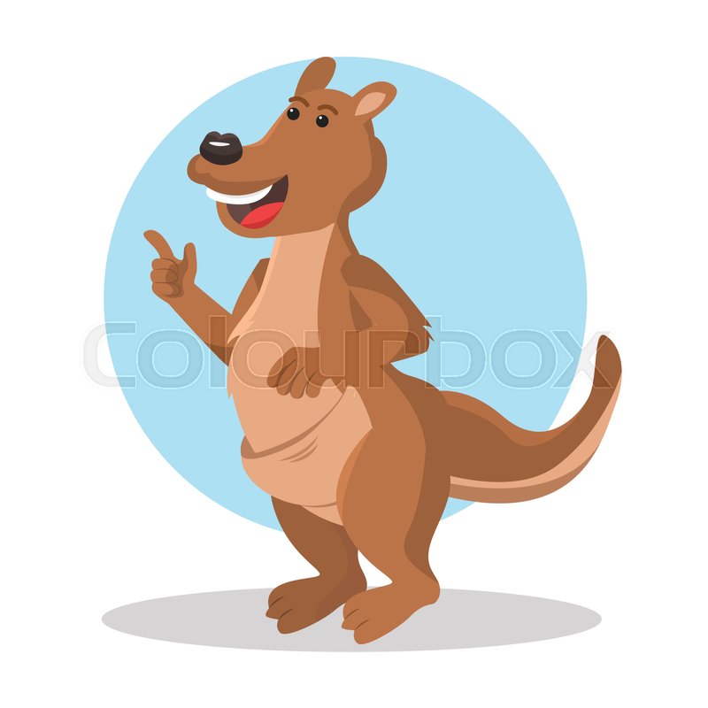Kangaroo character vector illustration ... | Stock vector | Colourbox