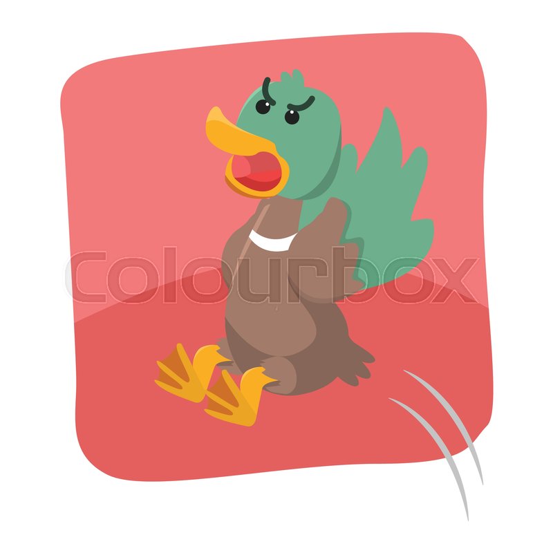 Duck angry vector illustration design | Stock vector | Colourbox