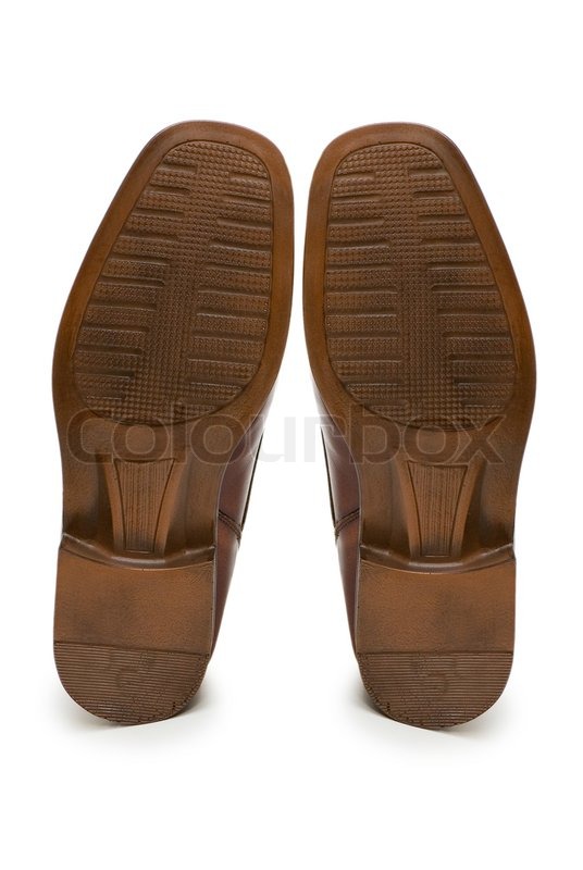 Sole of brown shoe isolated on the ... | Stock image | Colourbox