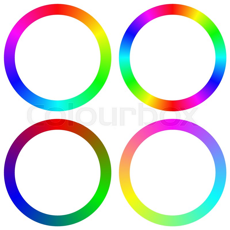 Isolated gradient rainbow circle color ... | Stock vector | Colourbox
