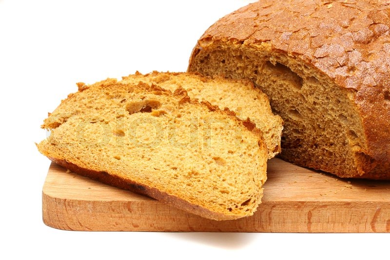 Frisch geschnittenem rundes Brot auf ... | Stock Bild | Colourbox