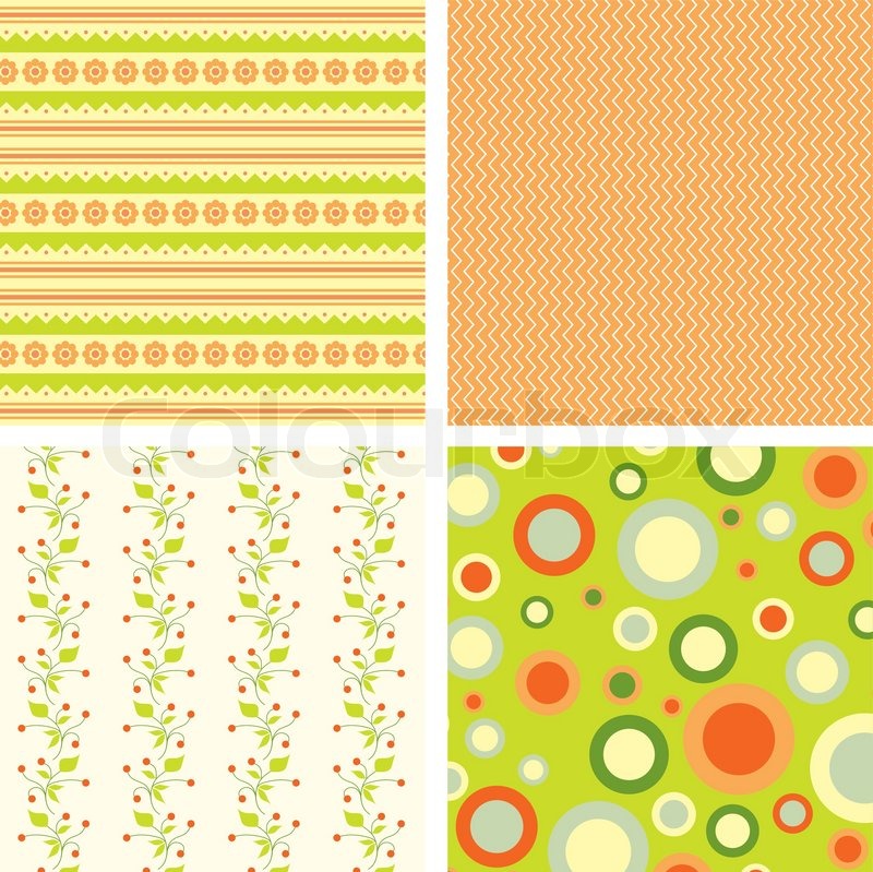Scrapbook patterns for design, vector ... | Stock vector | Colourbox