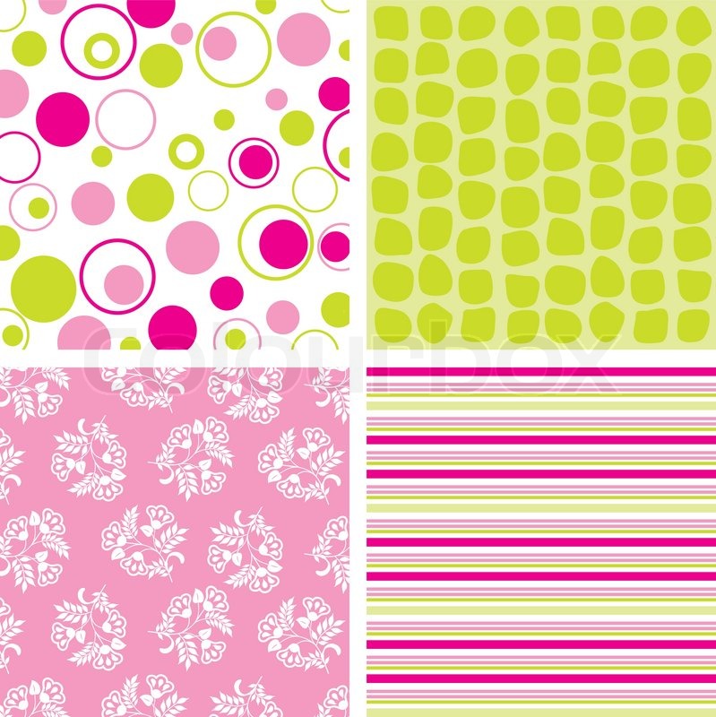 Scrapbook patterns for design, vector ... | Stock vector | Colourbox