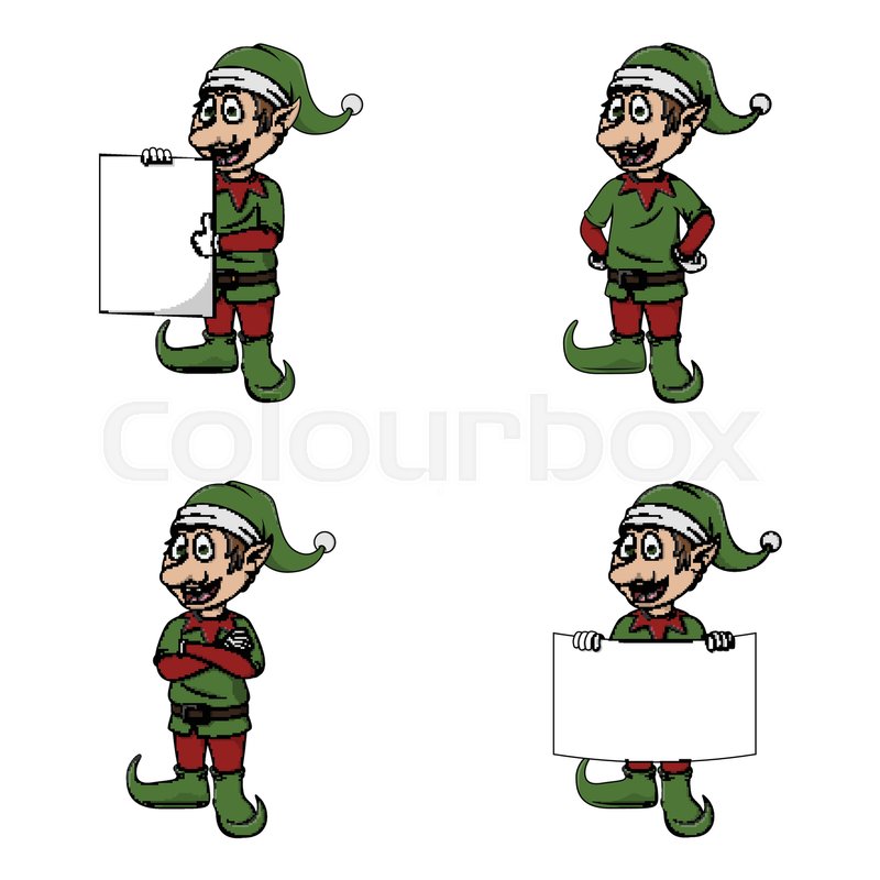 Elf illustration design collection | Stock vector | Colourbox