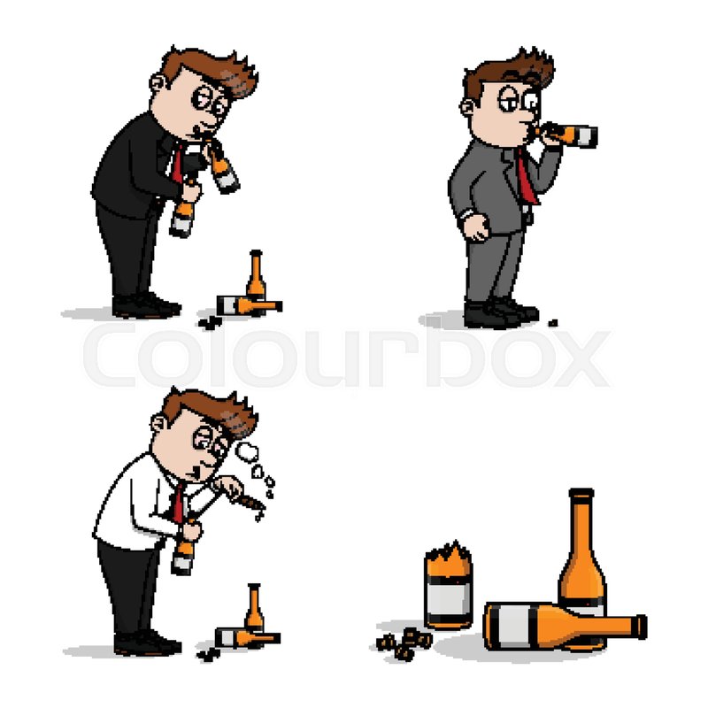 Drunk businessman illustration design ... | Stock vector | Colourbox