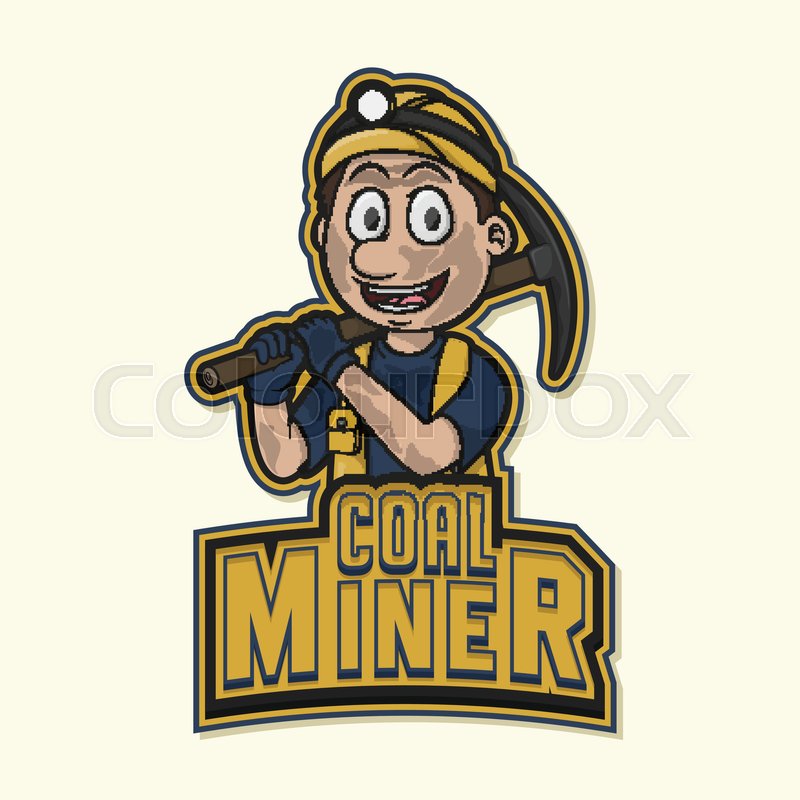 Coal miner logo illustration design | Stock vector | Colourbox
