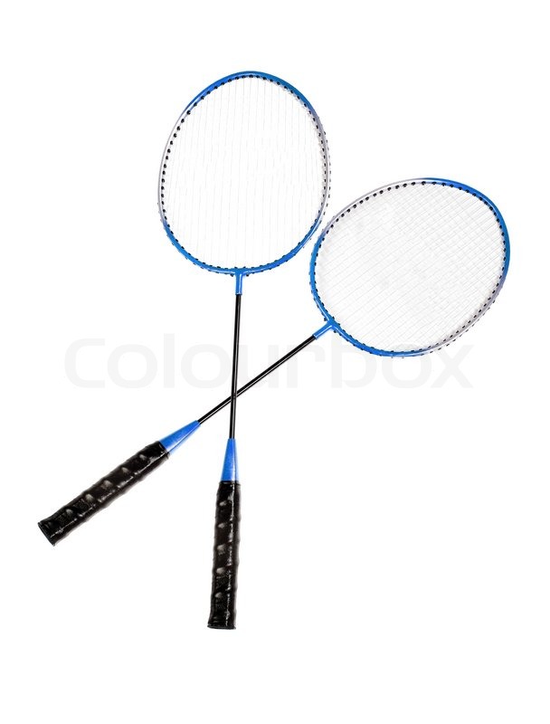 Badminton rackets close up isolated on ... | Stock image | Colourbox