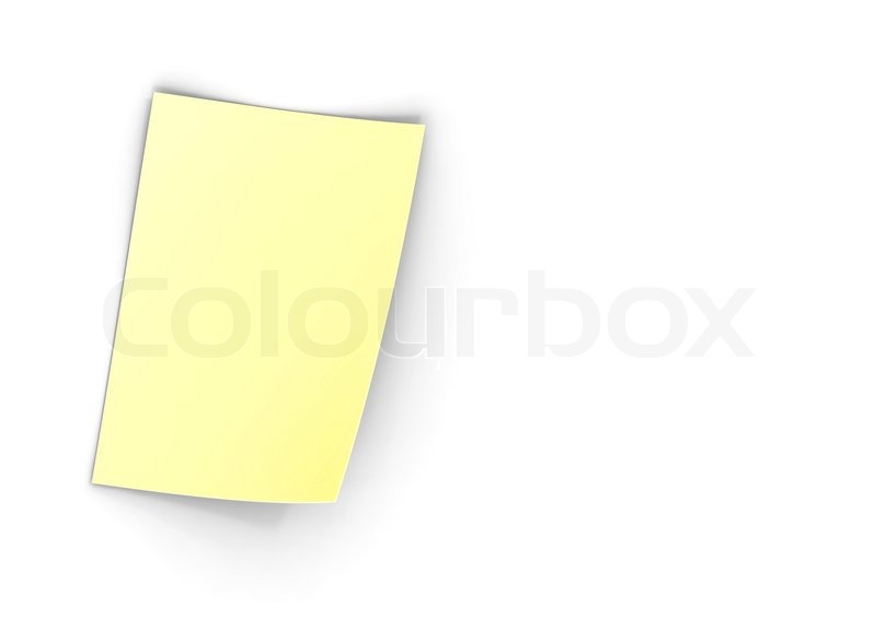 Post it on white background | Stock Photo | Colourbox