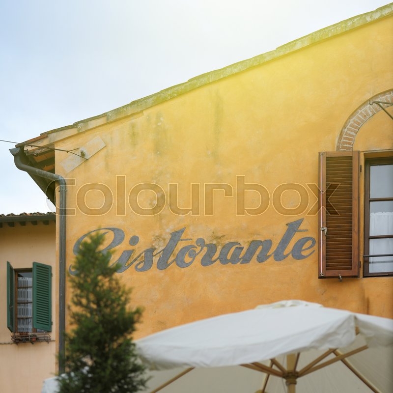 Beautiful Italian Restaurant sign ... | Stock image | Colourbox