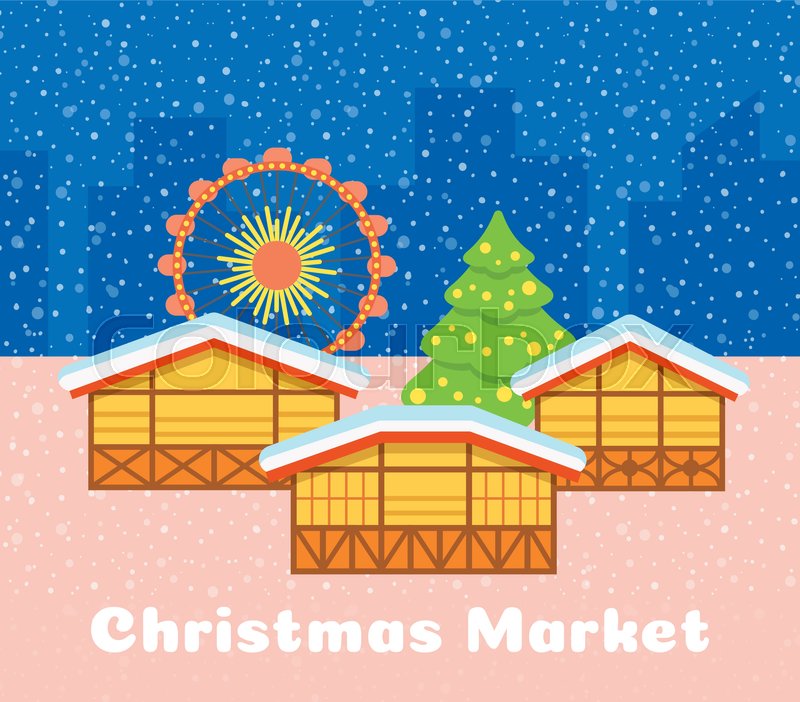 Christmas market vector background. ... | Stock vector | Colourbox