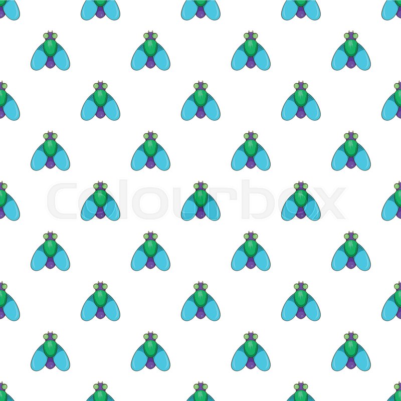 Fly pattern. Cartoon illustration of ... | Stock vector | Colourbox
