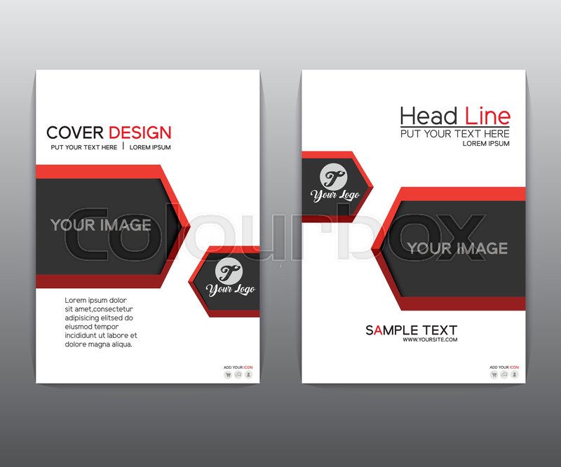 Brochure. Red black elegant Vector ... | Stock vector | Colourbox