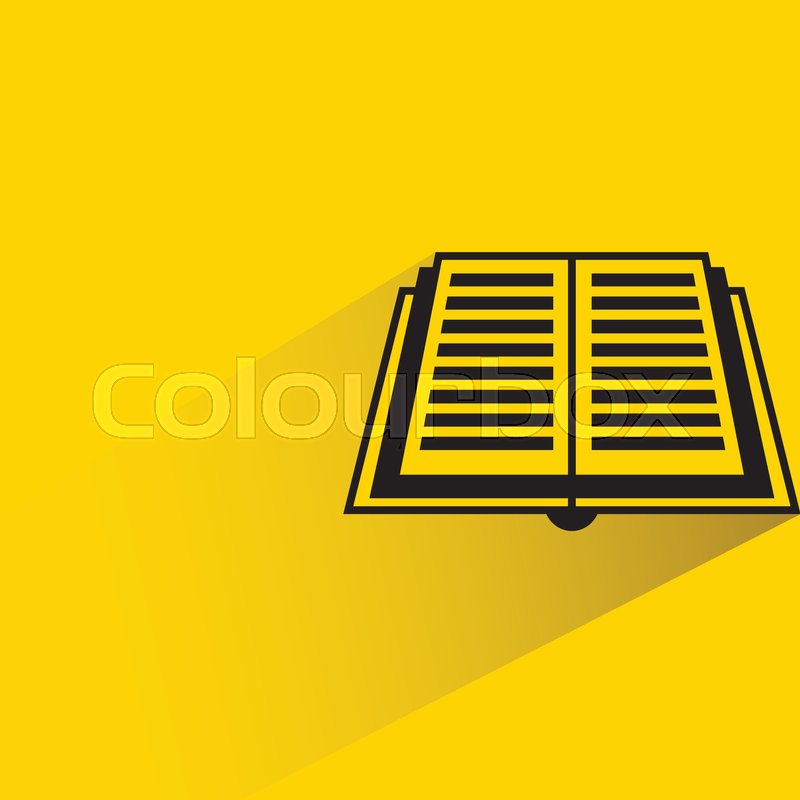 Book on yellow background | Stock vector | Colourbox