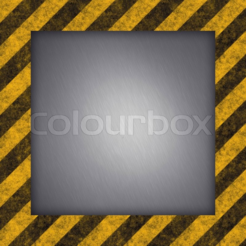 A diagonal hazard stripes border with ... | Stock image | Colourbox