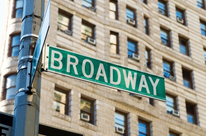 Famous broadway street signs in ... | Stock image | Colourbox