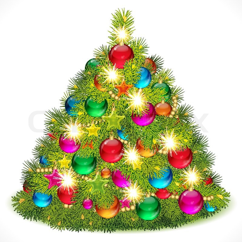 Frodige juletræ vektor billede | stock vektor | Colourbox