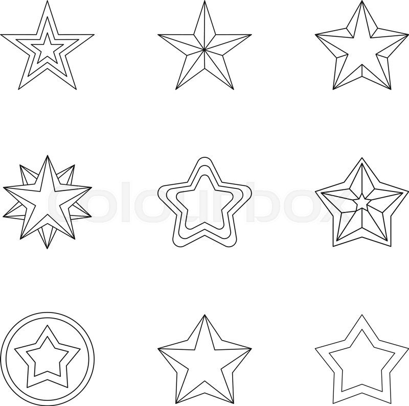Stars Drawing Outline