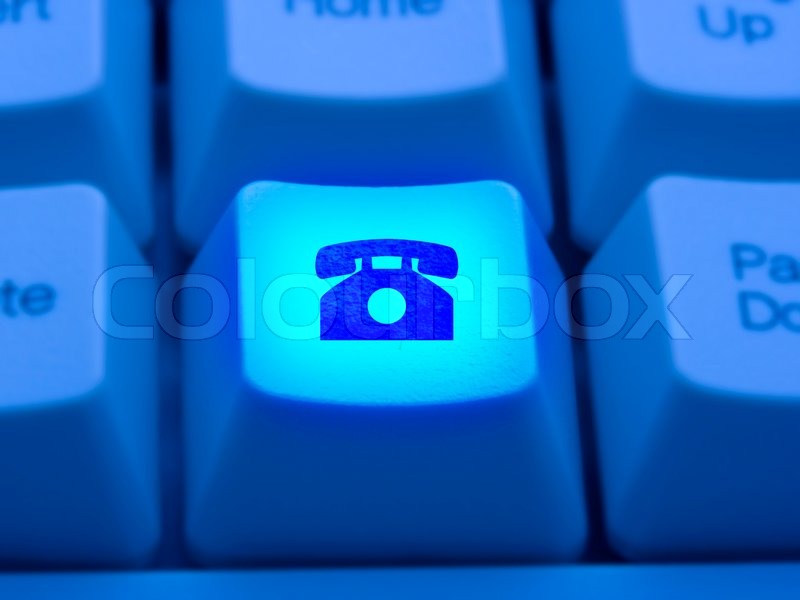 Kontaktieren Sie uns über ein Internet- ... | Stock Bild | Colourbox