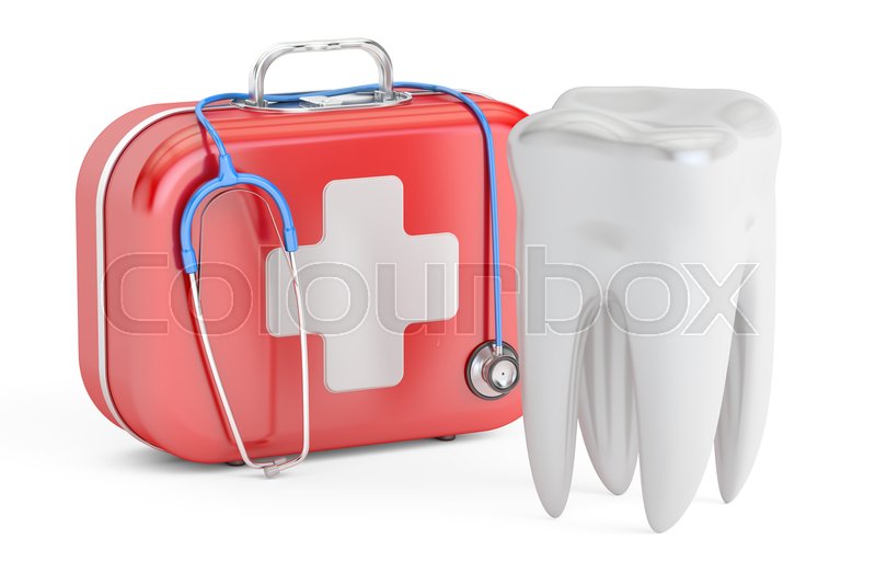 Tooth and First Aid Kit, dental first ... | Stock image | Colourbox