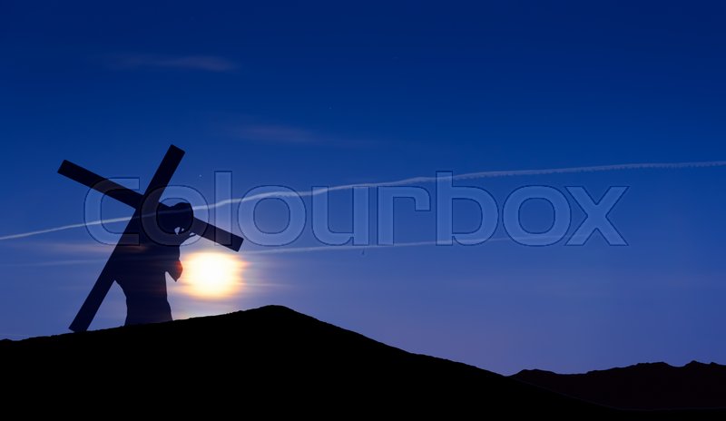 Jesus Carrying The Cross Silhouette