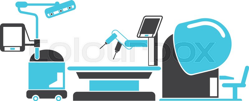 Medical robot icons, robotic assisted ... | Stock vector | Colourbox