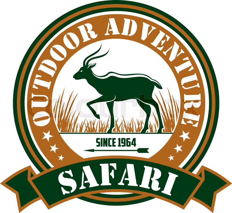 Safari Hunting sign. Outdoor hunter ... | Stock vector | Colourbox