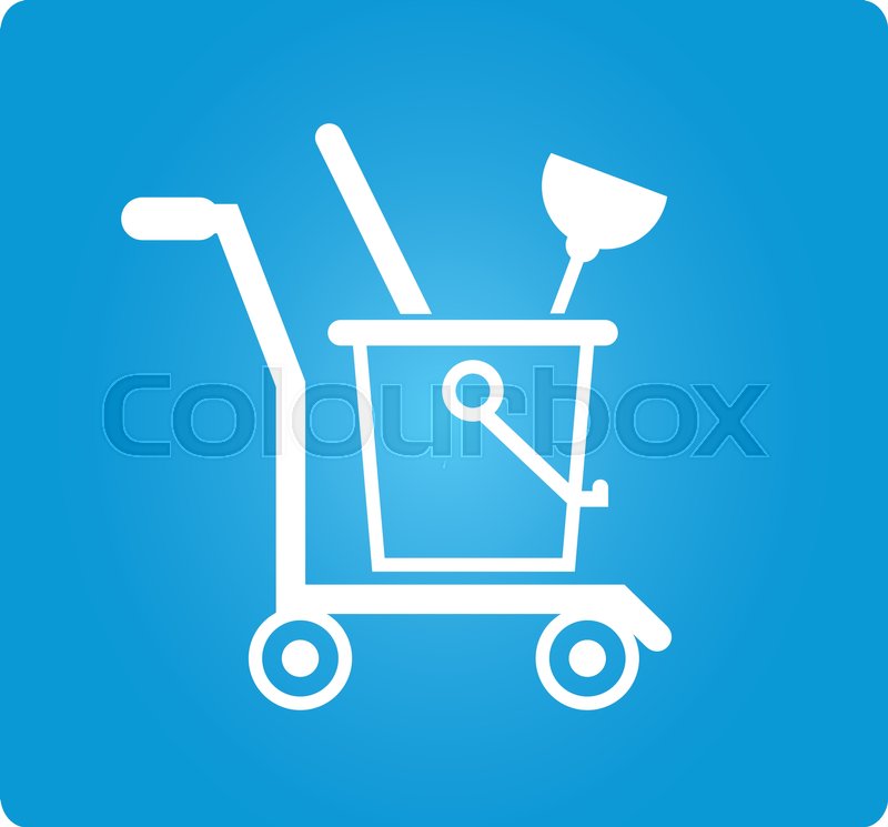Cleaning trolley | Stock Vector | Colourbox