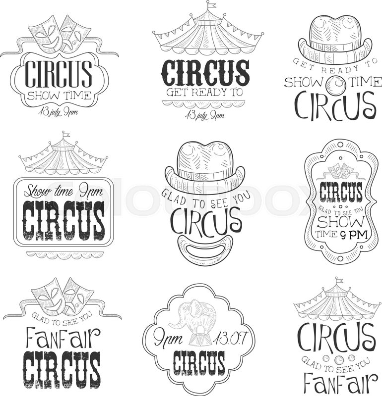Vintage Circus Text Frame