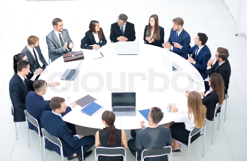Round table discussion at Business ... | Stock image | Colourbox