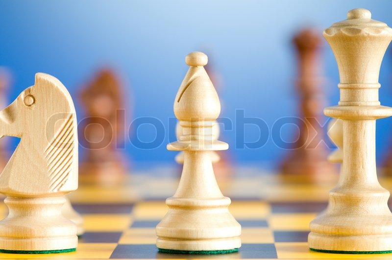 Set von Schachfiguren auf dem Spielbrett | Stock Bild | Colourbox