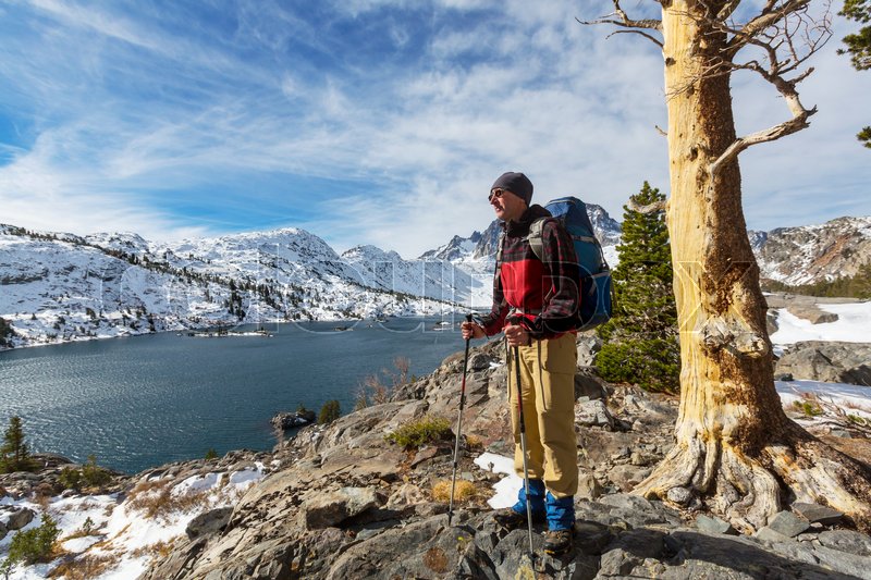 Male in hike | Stock image | Colourbox