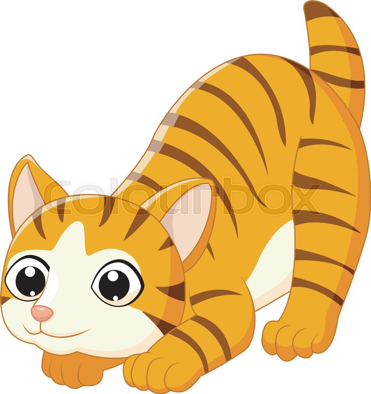 Illustration of Cat cartoon | Stock vector | Colourbox
