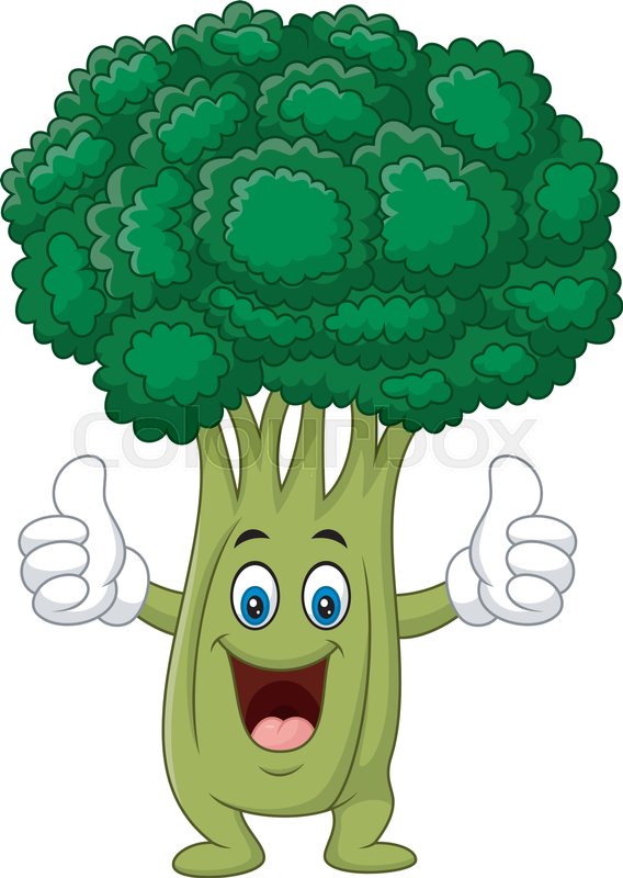 Illustration of Cartoon funny broccoli ... | Stock Vector | Colourbox