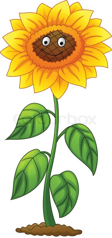 Happy Sunflower Clipart