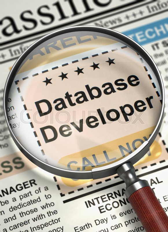 Database Developer - Close View Of A ... | Stock image | Colourbox