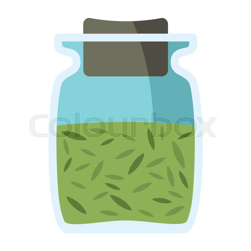 Jars with spices in cartoon flat style ... | Stock vector | Colourbox